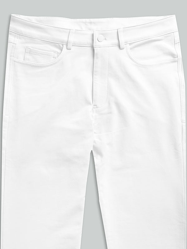 z3 White 5 Pocket Tailored Fit Pants With ‘4 Way‘ Stretch – Zodiac ...