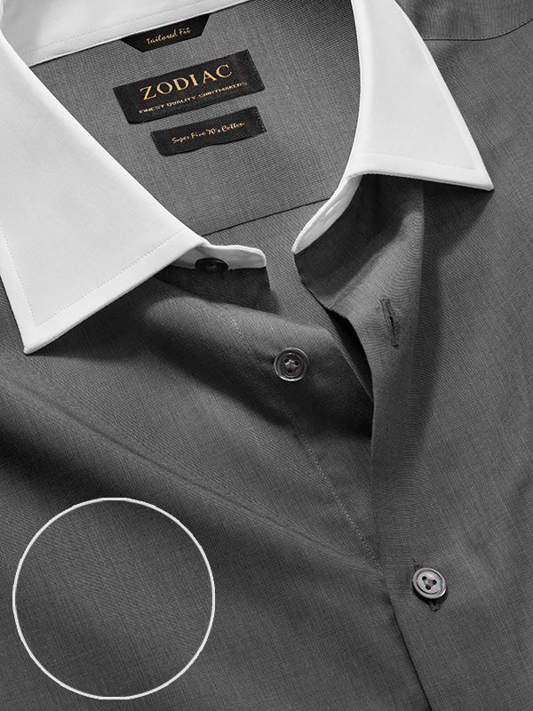Buy Fil A Fil Black Solid Full Sleeve Double Cuff Tailored Fit Semi ...