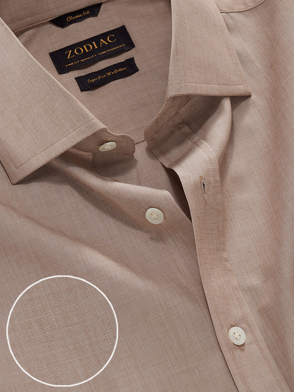 Buy Fil A Fil Sand Solid Full Sleeve Single Cuff Cut Away Collar ...